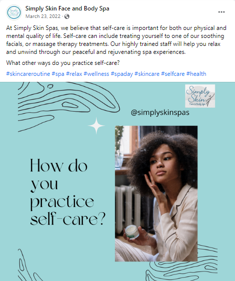 Simply Skin Spa Social Media Graphics and Posts – Sincerely SC