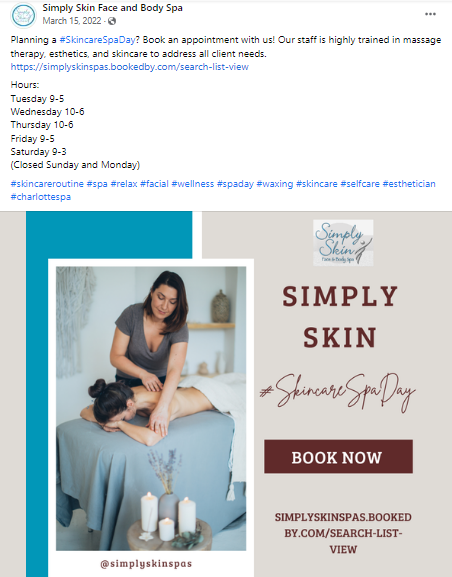 Simply Skin Spa Social Media Graphics and Posts – Sincerely SC